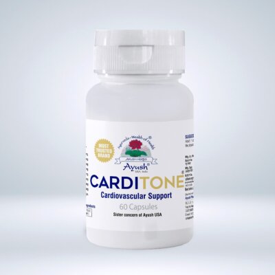 Carditone Ayush Herbs 60 caplet for Cardiovascular & Hypertension ...
