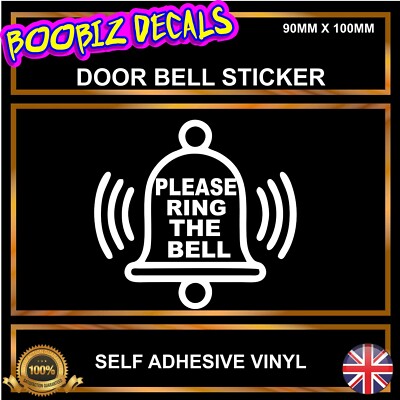 1 x please ring the door bell sticker for door window | eBay UK