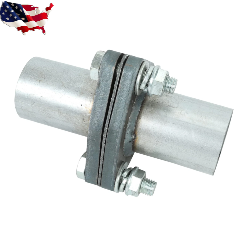2" inch Exhaust Muffler Flange Repair Triangle Pipe Kit 3 Bolts ...