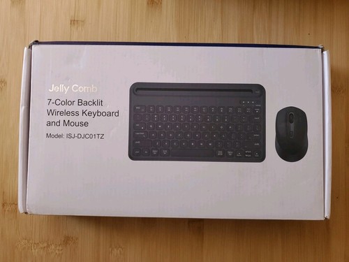 Jelly Comb Black Backlit Rechargeable Multi Bluetooth Keyboard & Mouse ...