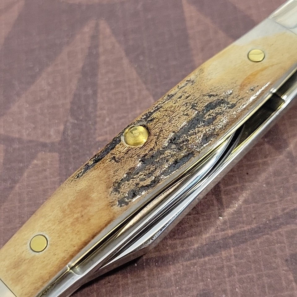 CASE XX Knife Made in USA 5233 SS Small Pen Genuine Stag Handles | eBay