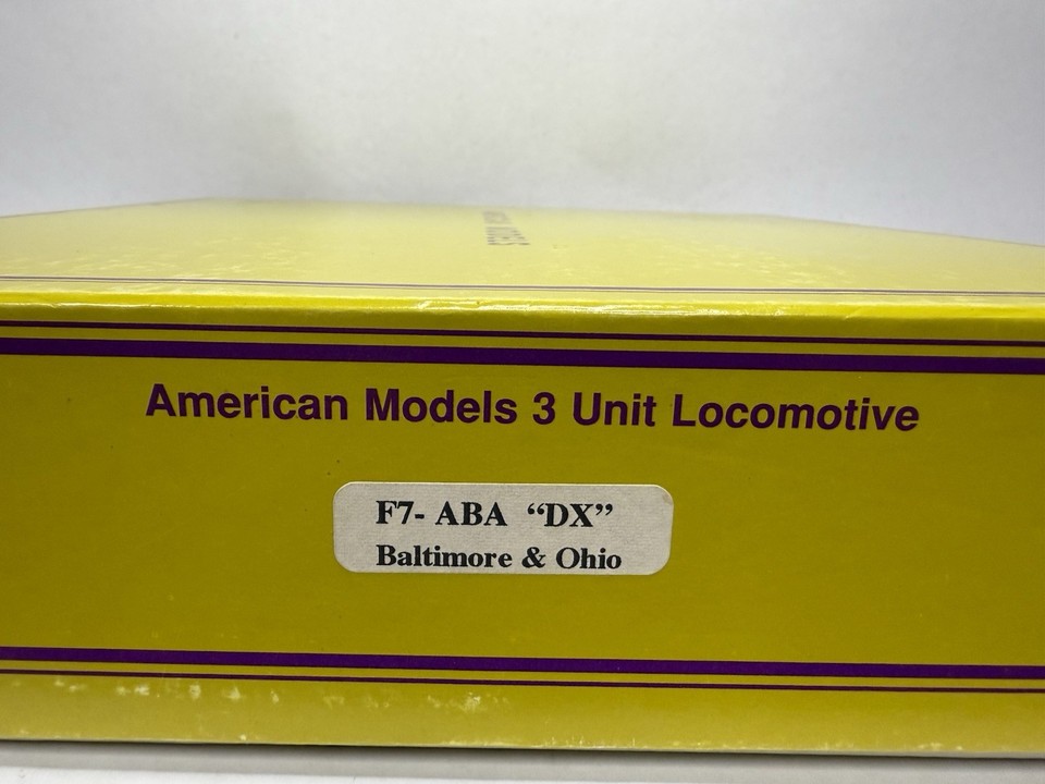 American Models S Scale B&O F7 ABA Diesel Locomotive 3 Unit Set w ...