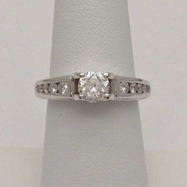 Sitara .78ct EGL Round Diamond .55ctw Diamonds 18k White Gold ...