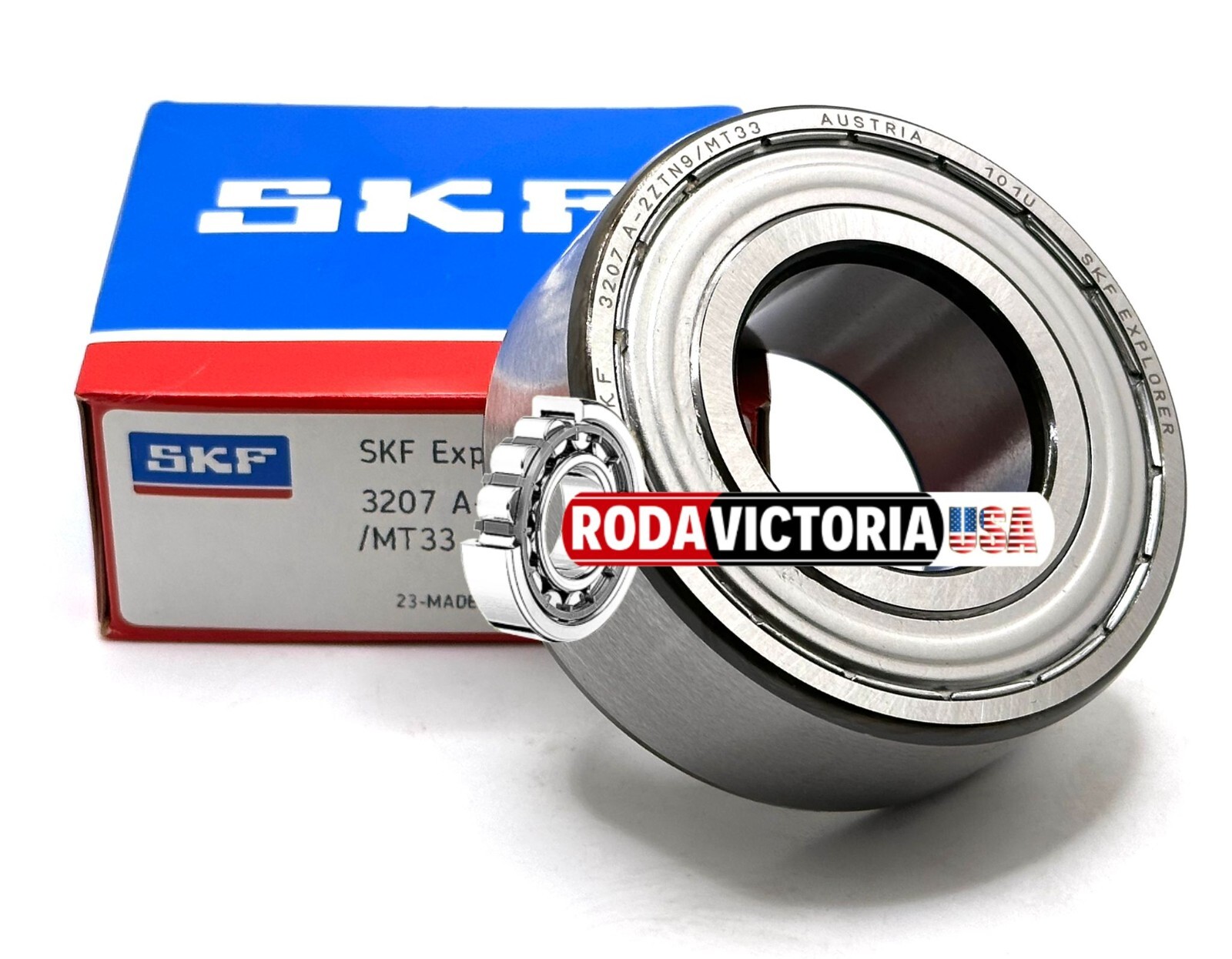 SKF 3207 A ZZ TN9 MT33 ANGULAR CONTACT BALL BEARING, METAL SHIELDED ...