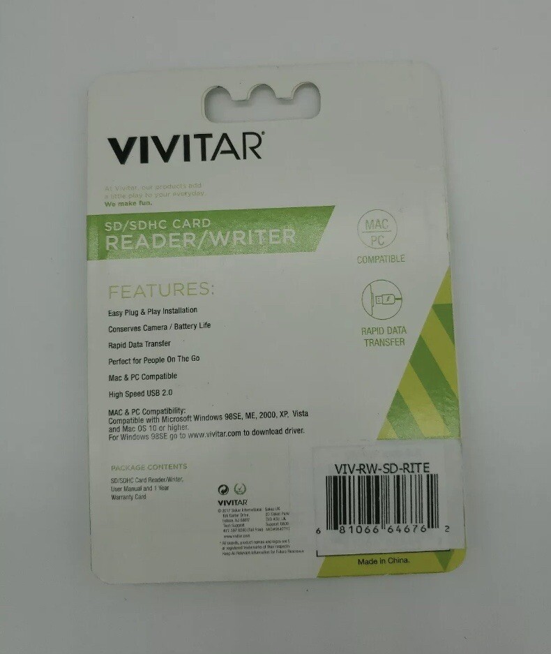 Vivitar 50 in 1 Card Reader/Writer. Copy, Transfer, And Backup ...