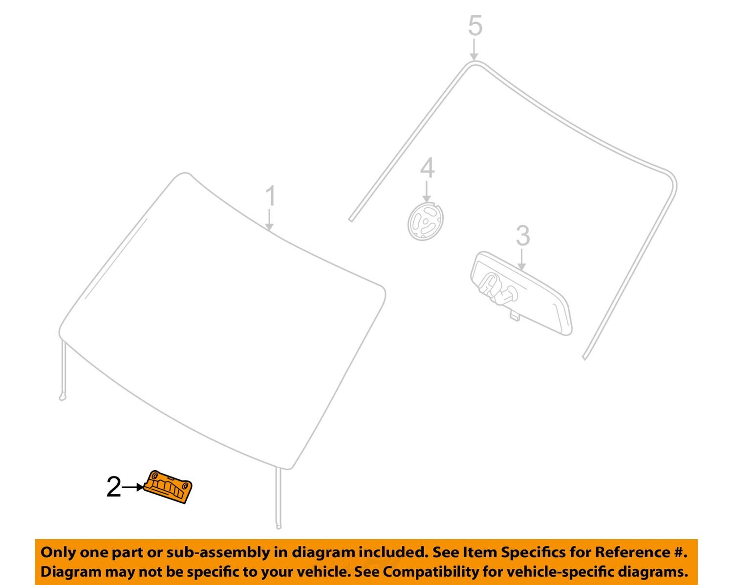 FORD OEM 10-13 Transit Connect Windshield Windshield Glass-Spacer ...