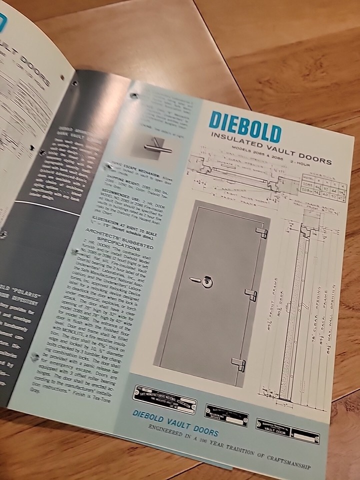 1960's Diebold Bank Equipment Brochure Booklet vault drive up window | eBay