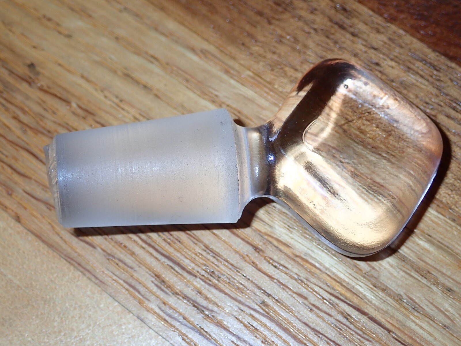 Antique Free Blown Flint Glass Apothecary Bottle w/ Ground Stopper ...