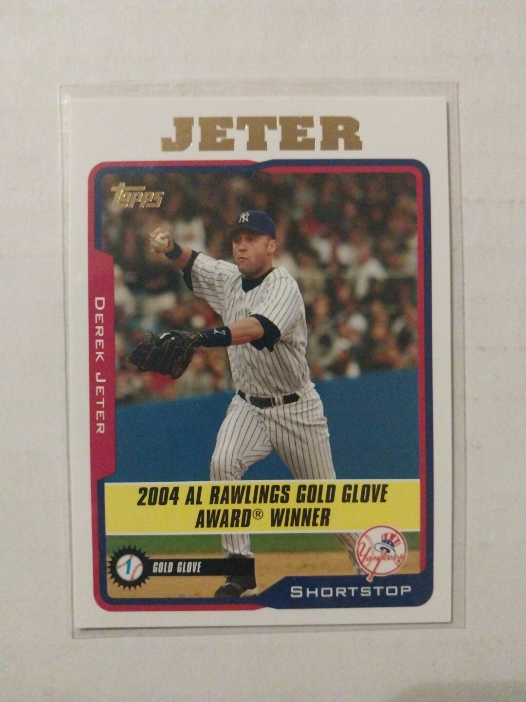 DEREK JETER 2005 Topps Baseball 2004 AL Gold Golve Award #700 New York ...