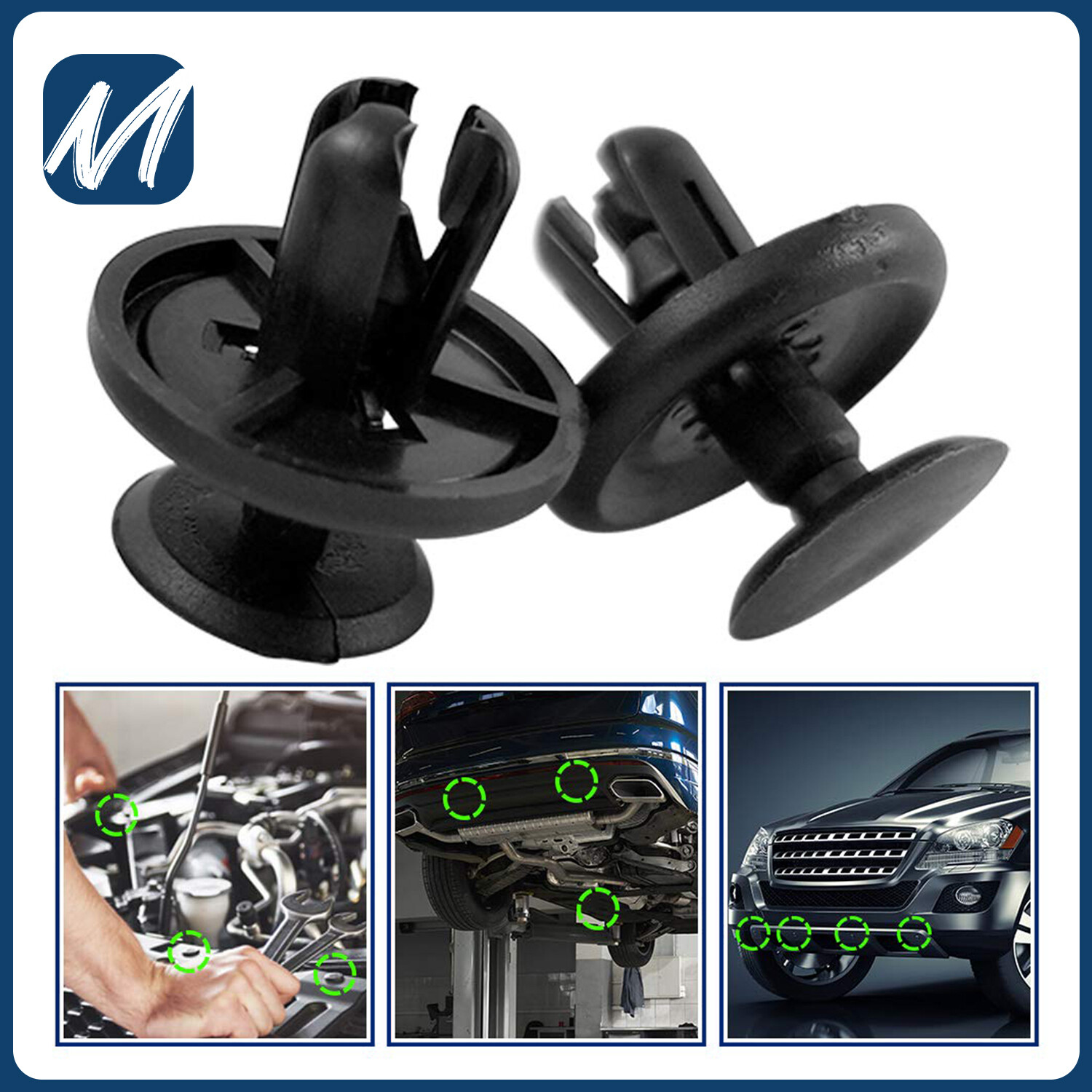 100pcs Engine Cover Grille Bumper Retainer Clips for Toyota/Lexus 90467 ...