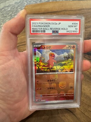 PSA 10 Charmander Master Ball Reverse Holo #004 2023 Japanese 151 | eBay