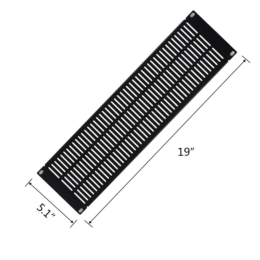 19" Mesh/Vented Rack Blanking Panel/Plate Space 1/2/3/4U Steel Rack ...