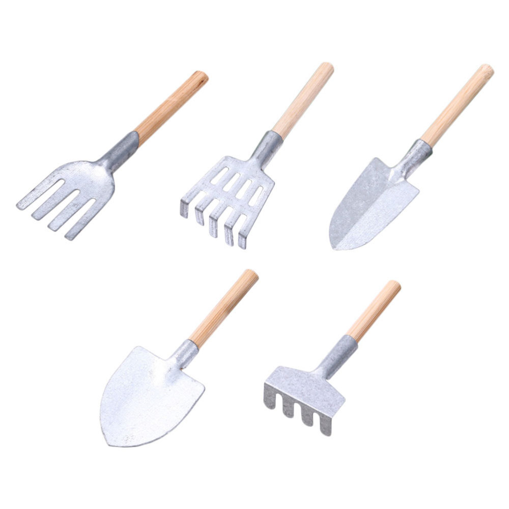 5 Pcs Wood Iron Mini Garden Tools Child Toddler Hand Shovels Digging | eBay