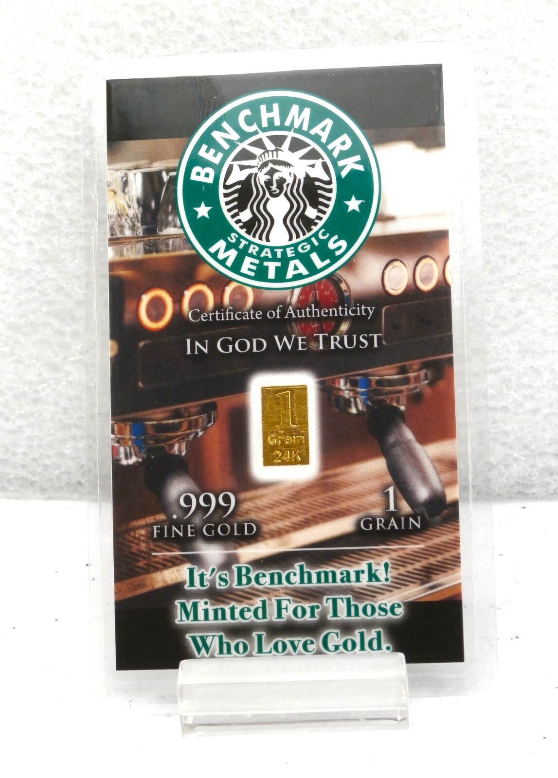 1/15 Gram Gold Bar 24K 999 Fine Gold Bullion Bar in sealed cert card ...