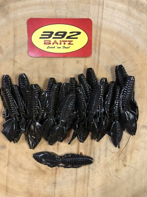 392 Baitz 3” Weed Demon 20ct Black Galaxy Beaver Style Creature Bait | eBay