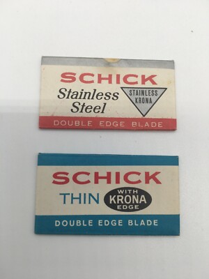 Vintage SCHICK Double Edge RAZOR BLADES In Original Package - super ...
