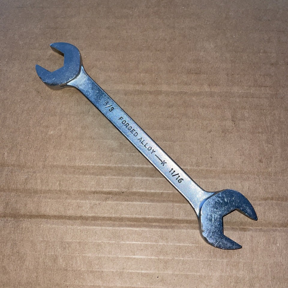 Wright 5/8" X 11/16" Open End Wrench 1322 Vintage USA | eBay UK
