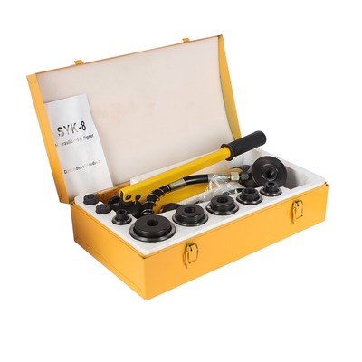 10 Ton 1/2" to 2" Hydraulic Knockout Punch Driver Tool With 6 Dies Kit ...