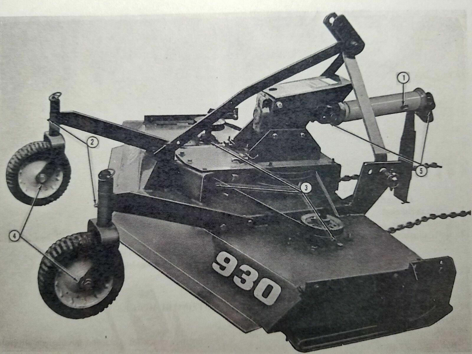Ford Series 930 48 59 72" Rotary Mower Owner Operator Manual SE 3714-B ...