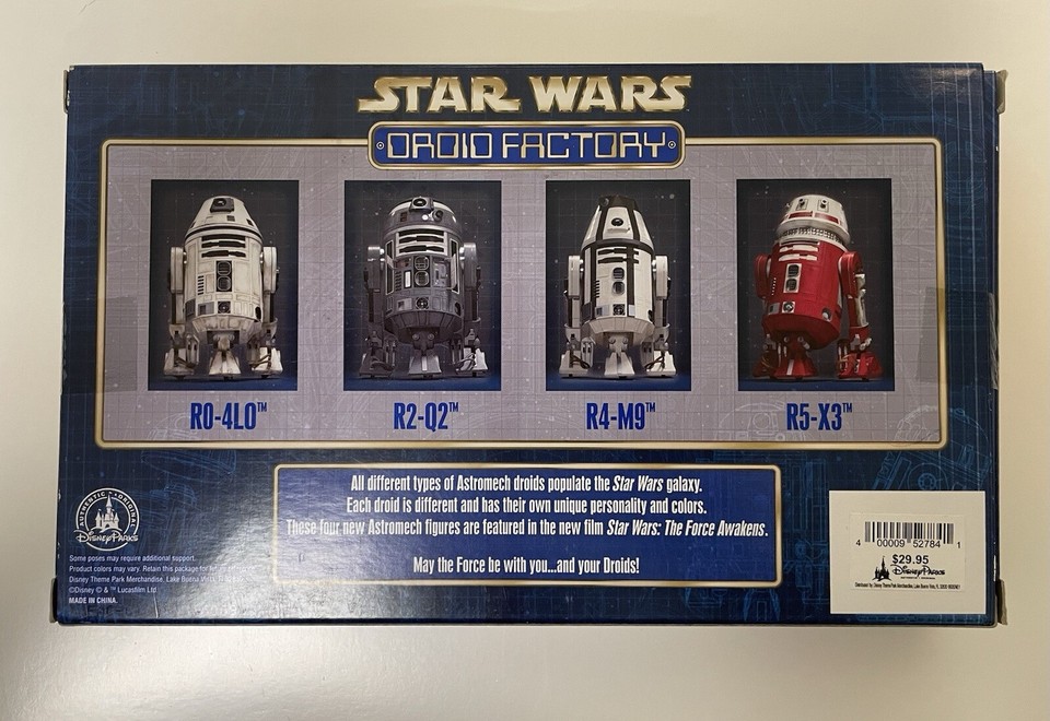 Disney Park Droid Factory 4 pack RO4LO, R2Q2, R4M9, R5X3 NEW! SEALED ...