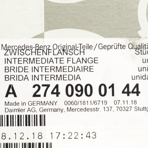 Mercedes Benz C Class W204 Intake Manifold Duct Support A2740900144 ...