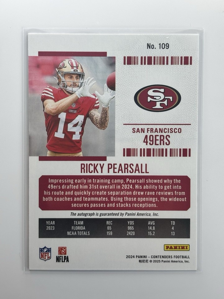 2024 Contenders Ricky Pearsall On Card Auto Rookie Ticket | eBay