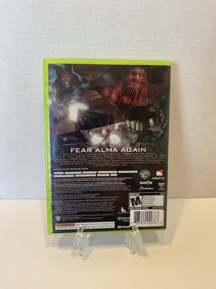 2009 Xbox 360 FEAR 2: Project Origin Video Game | eBay