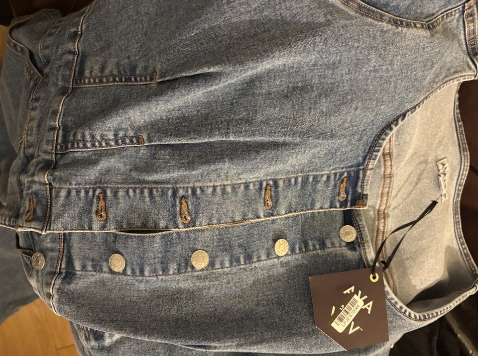 AVA & VIV Button Jeans Blue Denim Solid Women Size 16 Regular | eBay