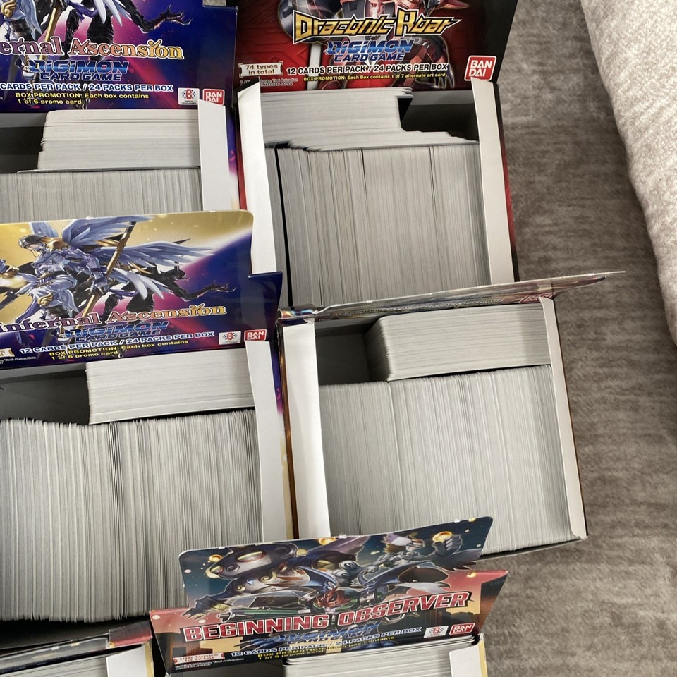 HUGE Digimon TCG Card Game Bulk Lot Bandai Common Uncommon Collection ...