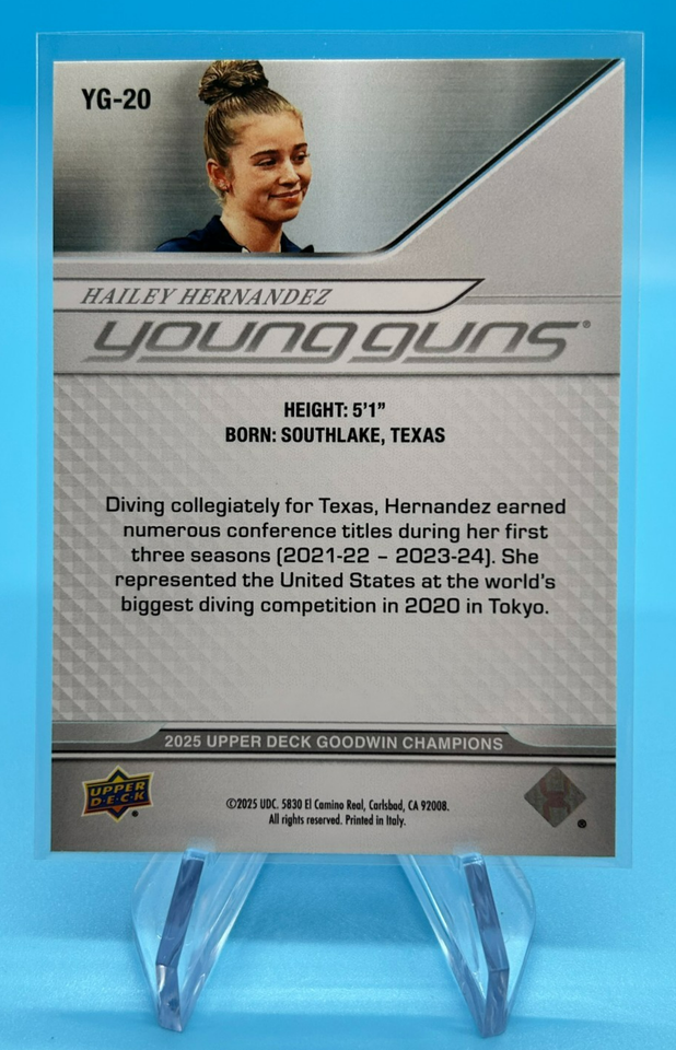 2025 UD Goodwin Champions Hailey Hernandez Young Guns #YG-20 Diving | eBay