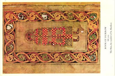Vintage Postcard 4x6- Book of Durrow, Library of Trinity College ...