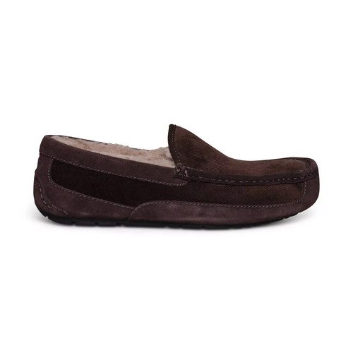 UGG Ascot Corduroy II Men's Moccasin Slip-On Slippers - Stout Ale Color ...