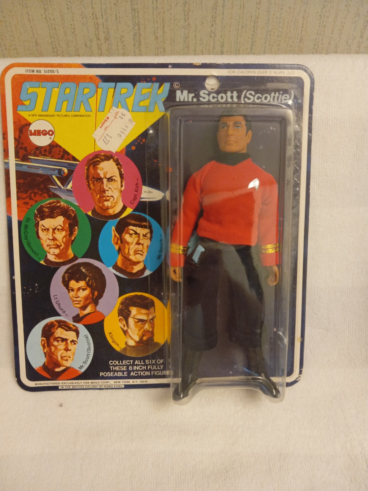 Vintage 1974 Star Trek Mr. Scott (Scottie) 8" Mint Action Figure MEGO ...