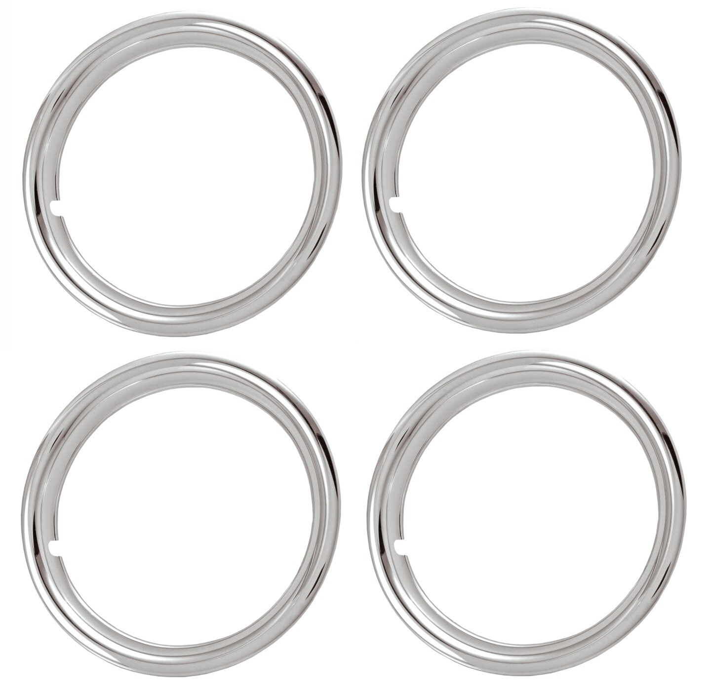 16" Chrome Plated Stainless Steel Beauty Rings TRIM RING SET of 4 | eBay UK