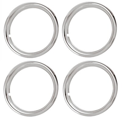 16" Chrome Plated Stainless Steel Beauty Rings TRIM RING SET of 4 | eBay