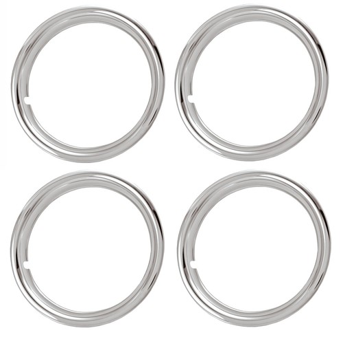 16" Chrome Plated Stainless Steel Beauty Rings TRIM RING SET of 4 | eBay