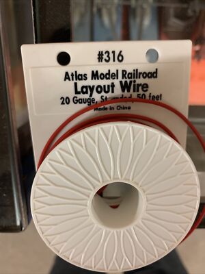 Atlas #316 Layout Wire, 20 Gauge Stranded, 50 Ft., Red • | eBay