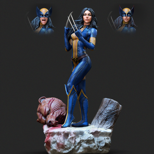 X-23 Laura Kinney Unpainted Unassembled 3D printed Resin Model Kit GK2 ...