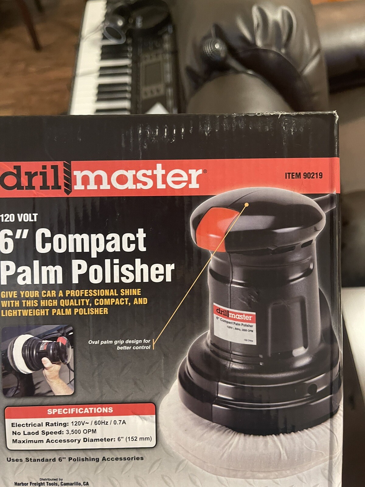Drill Master 6 in Compact Palm Polisher Car Auto Detail Shine Buff ...
