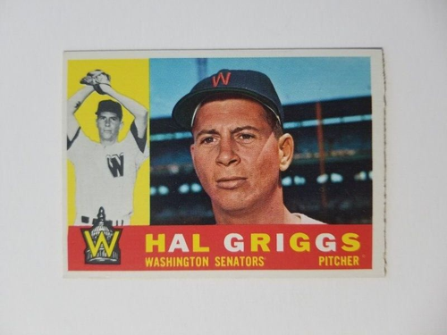 HAL GRIGGS 1960 TOPPS BASEBALL CARD #244 WASHINGTON SENATORS | eBay