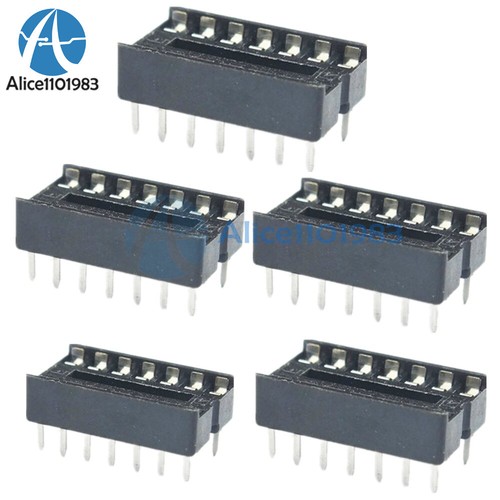 20PCS 14Pin DIP 14P IC Socket Adaptor Solder Type Socket Pitch Dual ...
