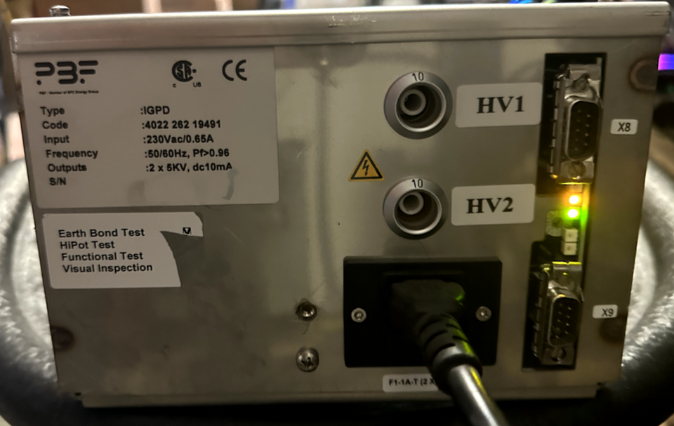 AS IS POWERS ON PBF IGPD ION GETTER PUMP POWER SUPPLY 402226219491 2 ...