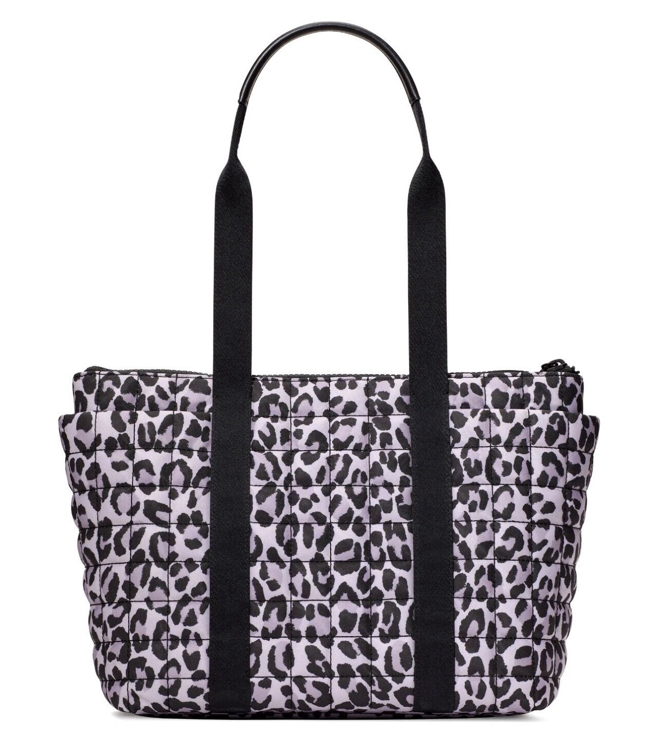 NWT Kate Spade Camden Spotted Leopard Quilted Nylon Medium Tote Violet ...