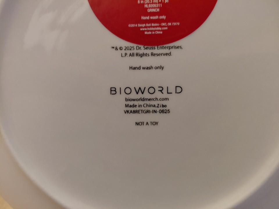 DR.SEUSS HOW THE GRINCH STOLE CHRISTMAS SIDE PLATES APPETIZER SET OF 4 ...