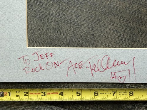 Kiss ACE FREHLEY Signed Autograph Matte Border To Jeff 1992 Vintage ...