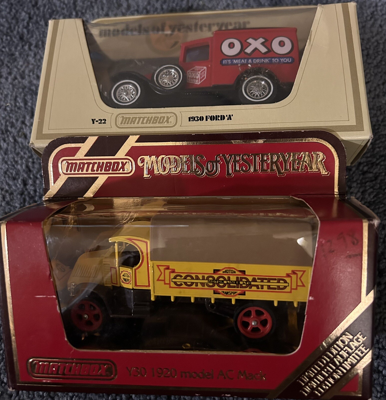 Matchbox Models of Yesteryear Set of 2 Y30 1920 Consolidated/1930 Ford ...