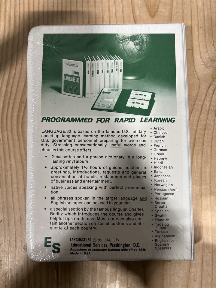 Norwegian Language/30 Educational Services Teaching Cassettes - 2 ...