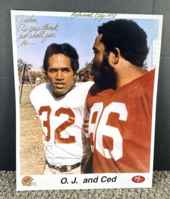 Autographed 8x10 Photo of Cedrick Hardman with O.J. Simpson - Original ...
