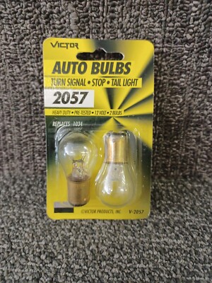 Victor #2057 Auto Bulbs Turn Signal Stop Tail Light 2 Pack 12 Volt ...