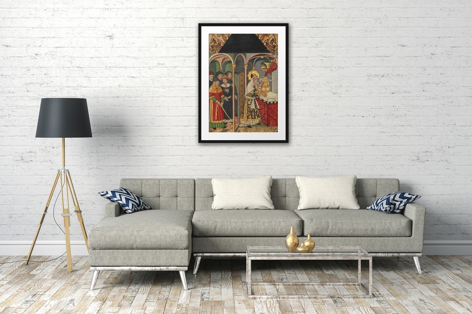 Kunstdruck Domingo Ram - Tafel mit dem Engel, der Zacharias erscheint ...